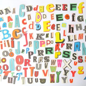 Cut Out Vintage Letters: Pack of 150 Paper Letters Handcut From Books ...
