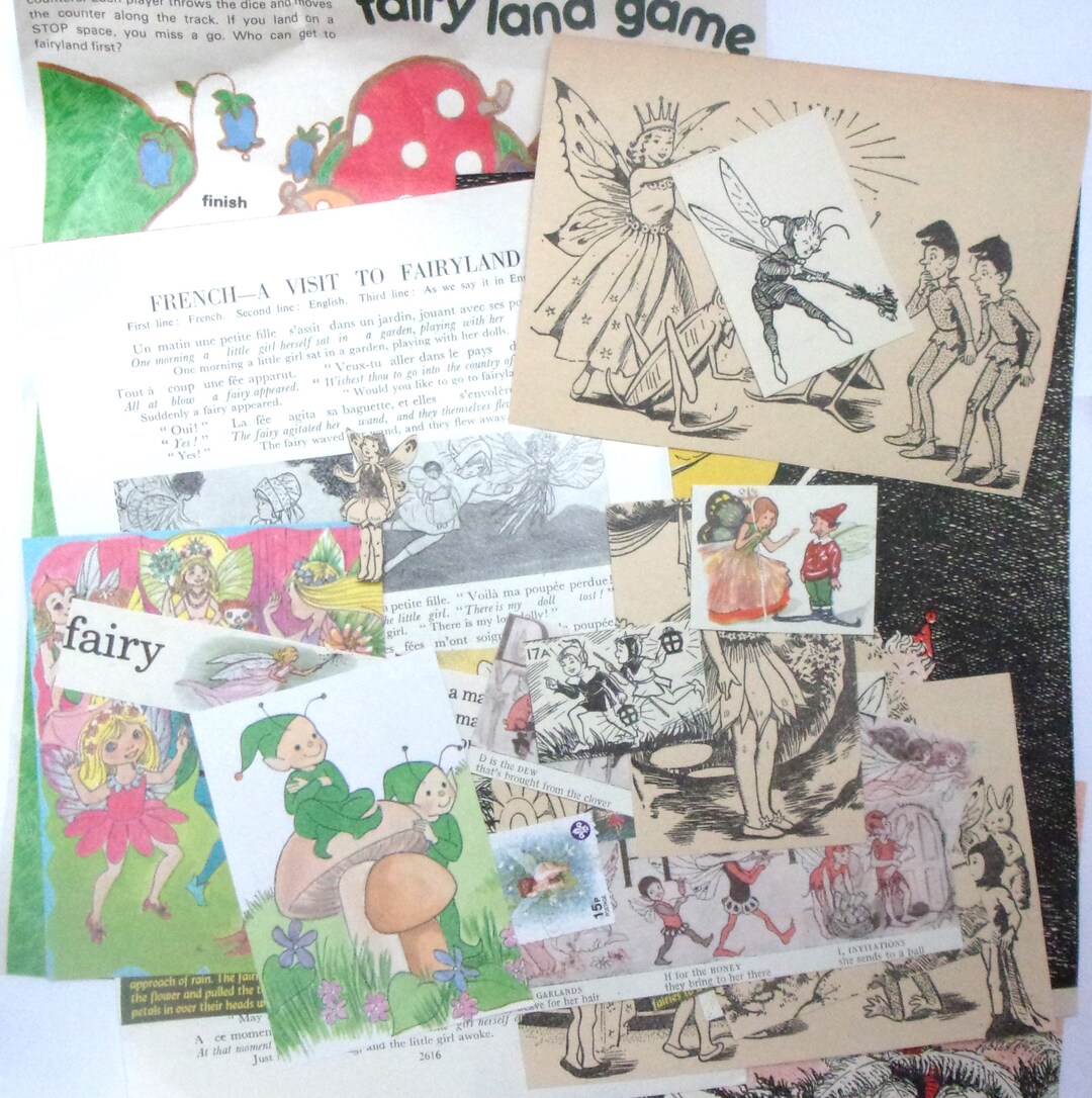 Fairy Paper Craft Pack: 30 Vintage Paper Fairies, Die Cuts, Pictures ...