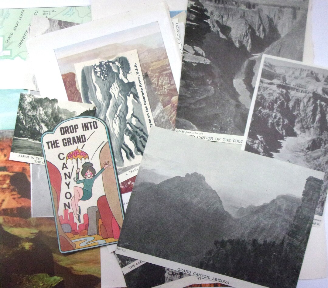Grand Canyon, USA Paper Craft Pack: 20 Vintage Paper Ephemera Pieces ...