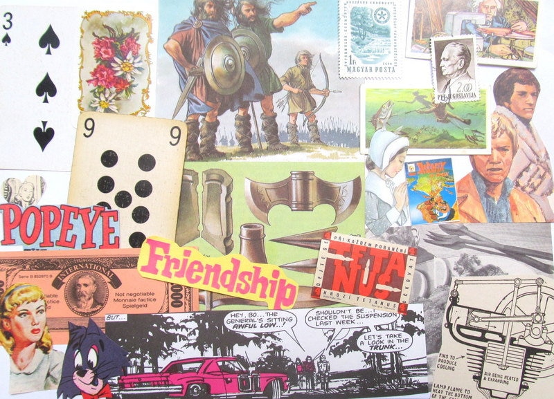 Paper ephemera pack: 100 mixed vintage pieces for scrapbook | Etsy