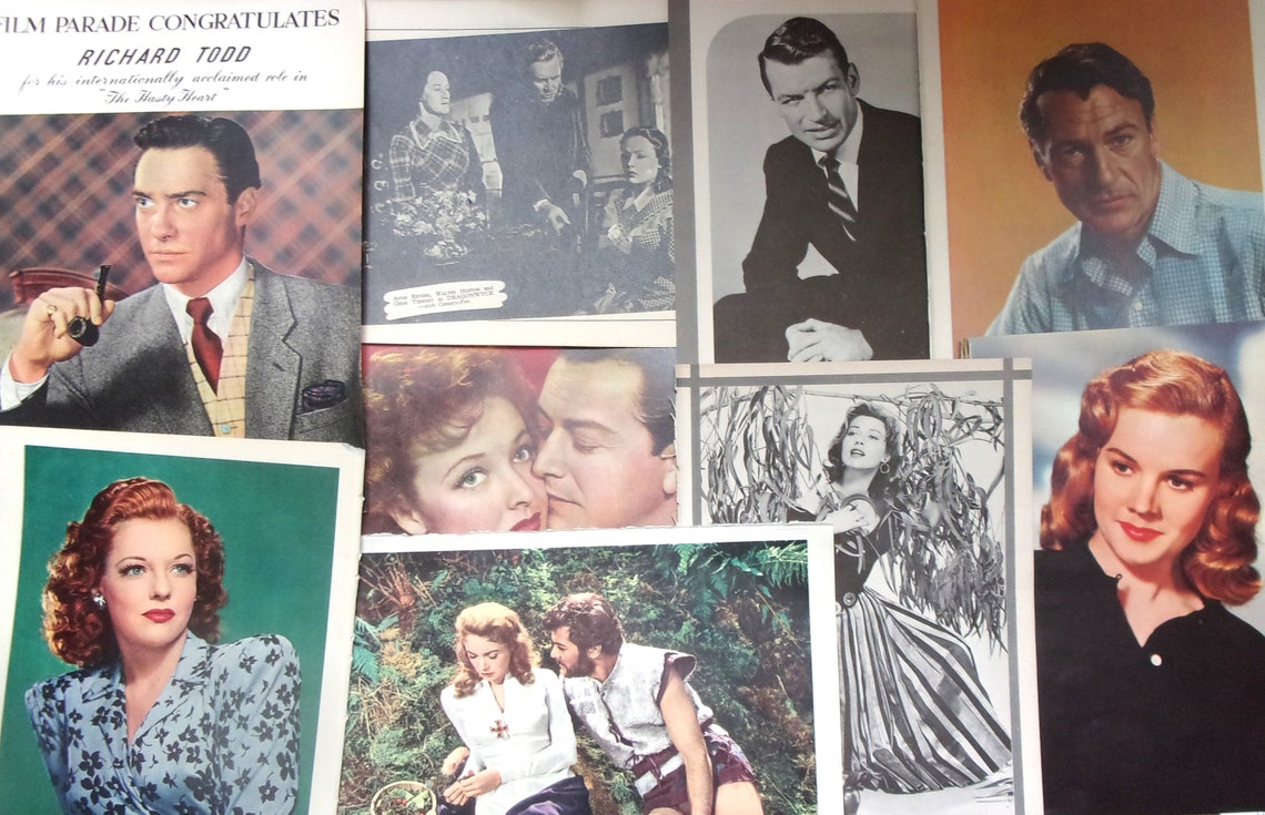1940s to 1960s Movie Clippings: Pack of 50 Vintage Pictures, Die Cuts ...