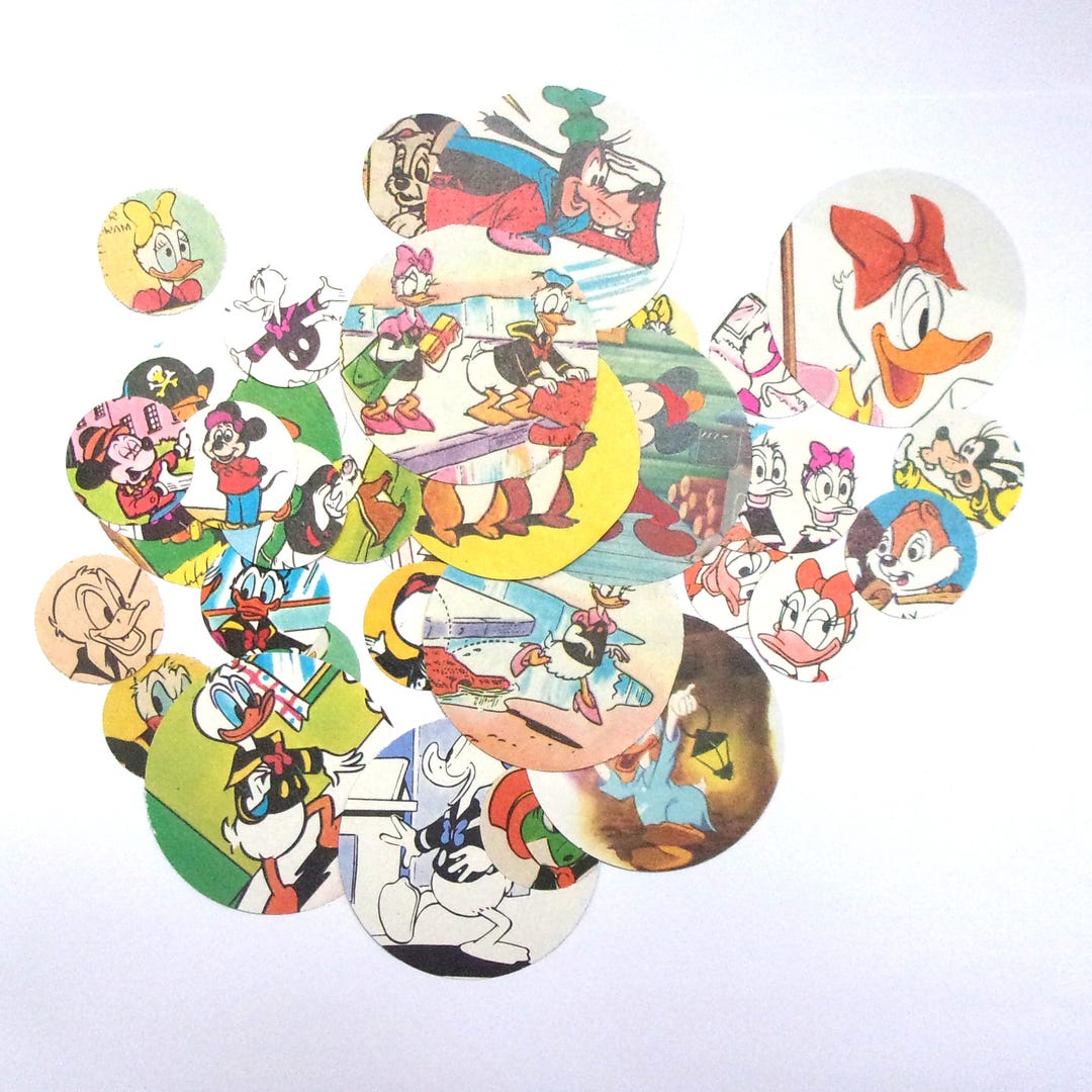 Vintage Disney Paper Punched Circles 1 and 2 Inch Diameter. Mixed ...