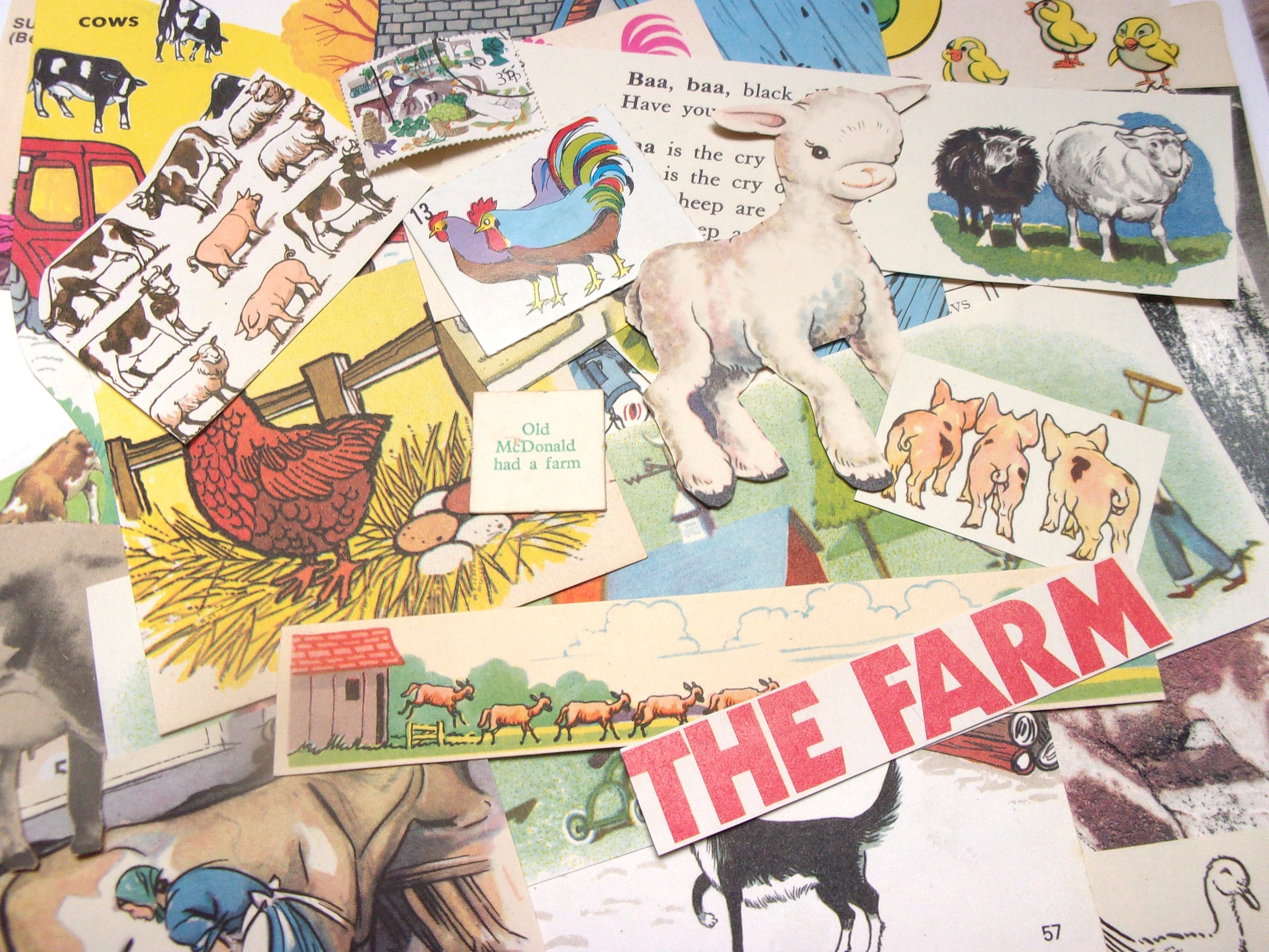 Farm Animals Collage For Toddlers