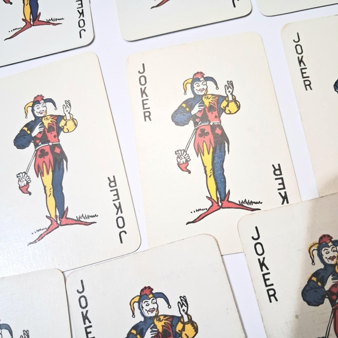 Vintage Joker Playing Cards: Pack of 11 Various Backed Cards. Ephemera ...
