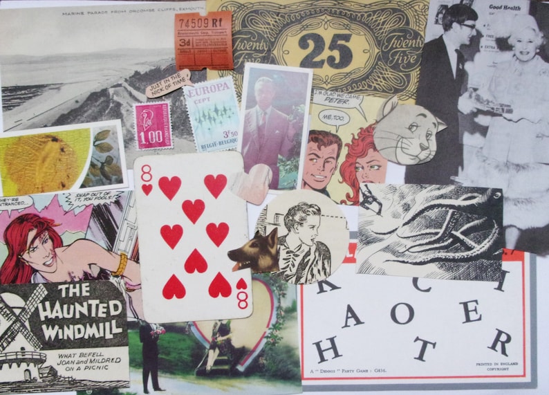 Small Vintage Paper Ephemera Pack: 20 Mixed Pieces for Craft. - Etsy