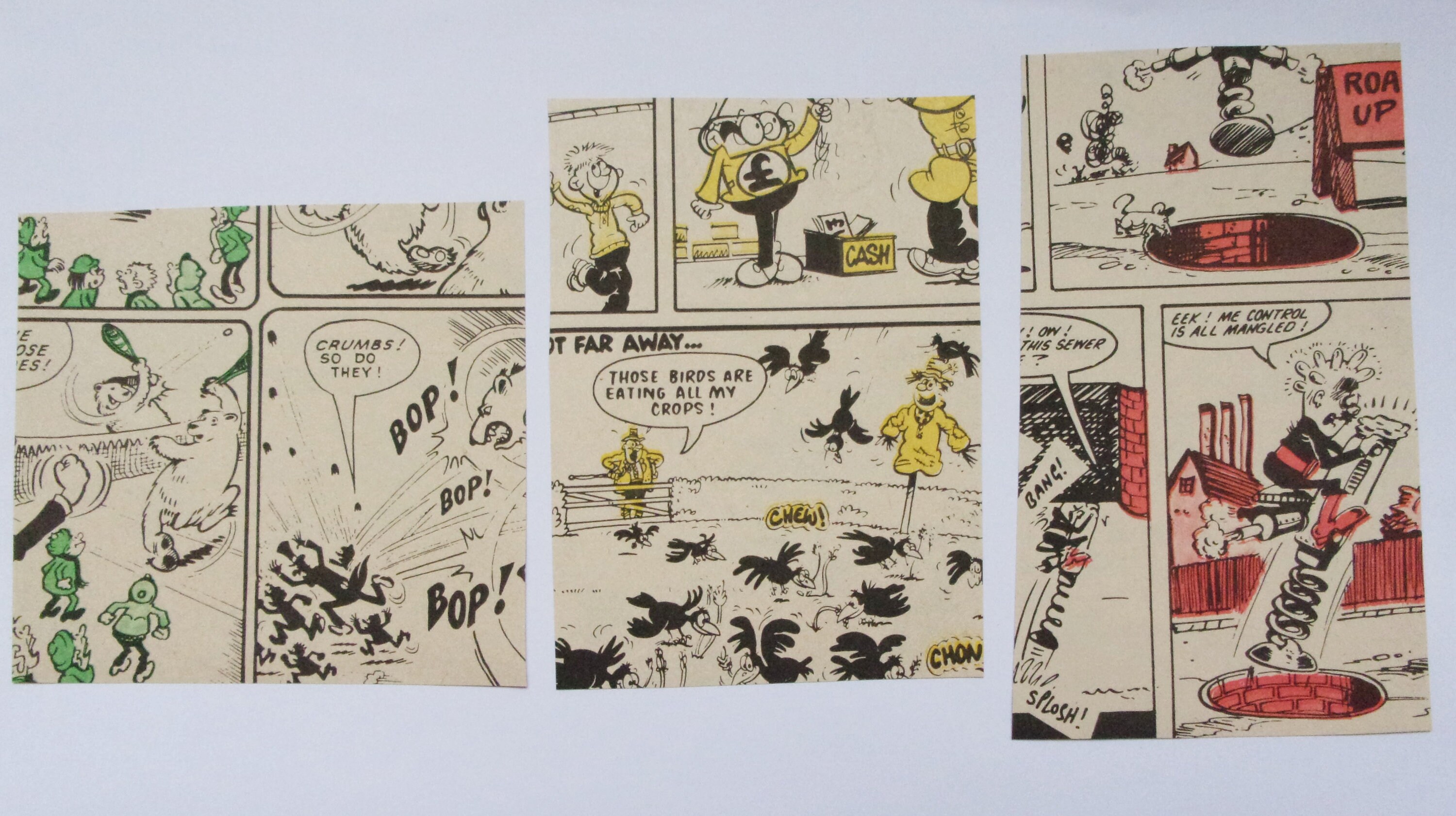 Vintage Comic Book Paper Scrap Pack: 40 Assorted off Cut Paper Pieces ...