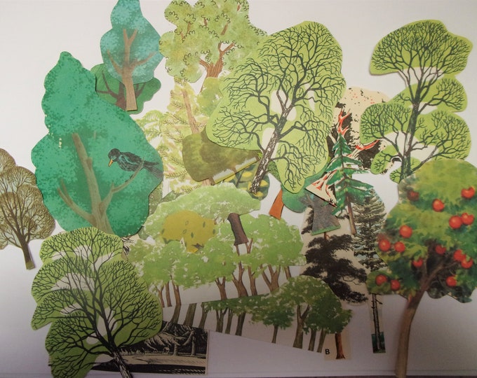 Cut Out Paper Trees: Pack of 30 Die Cut Style Trees Hand Cut From ...
