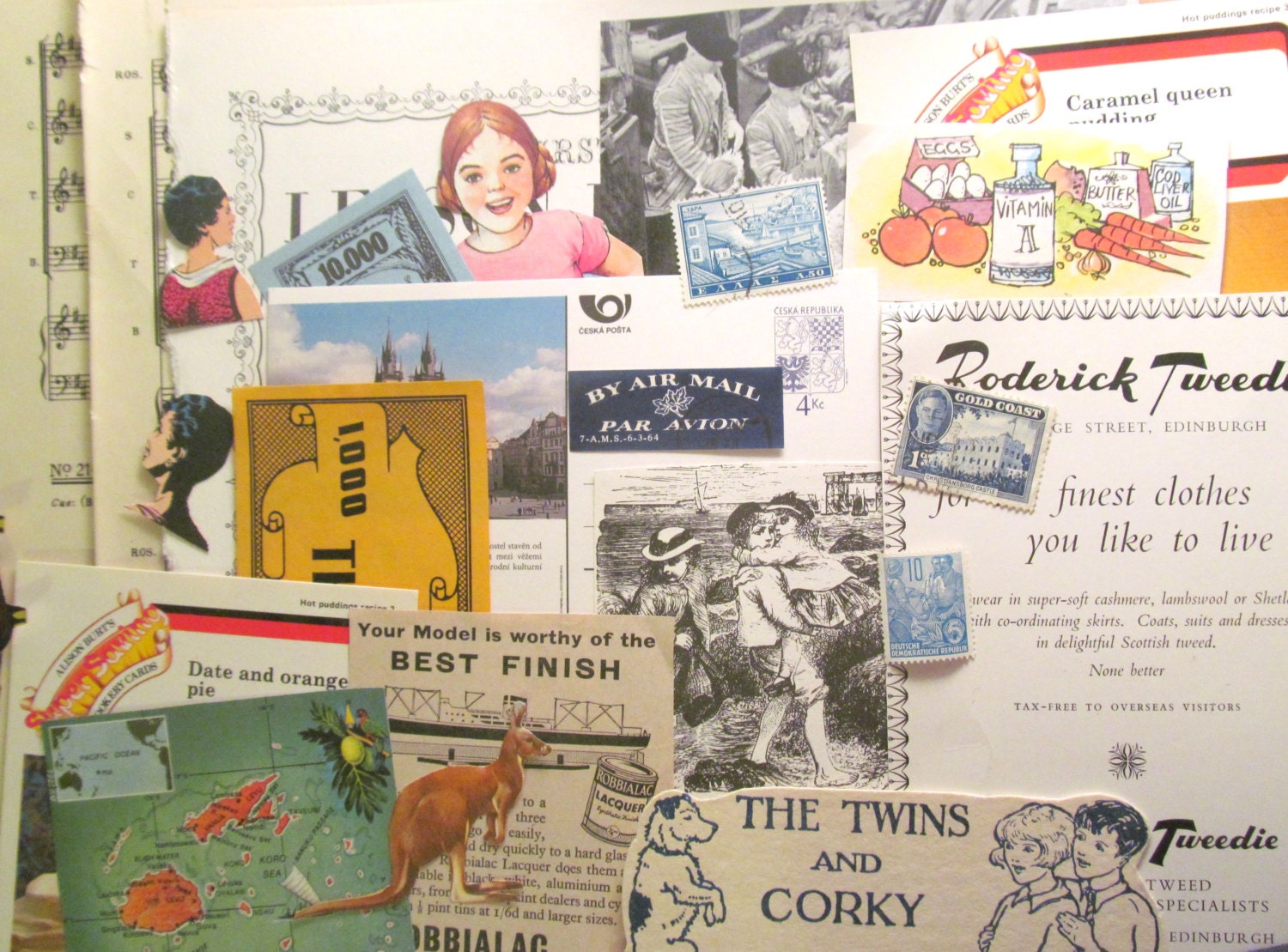 Paper Ephemera Pack of 50 Mixed Pieces. Lucky Dip Pack for - Etsy