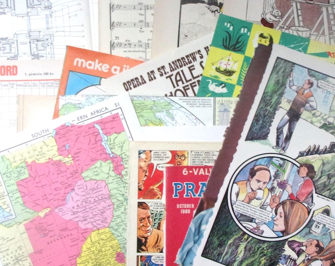Disney Vintage Comic Book Paper Scrap Pack: 50 Assorted off Cut Pieces ...