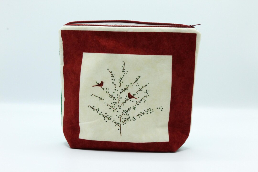 Christmas Birds Zip/ Pouch Bag - Etsy
