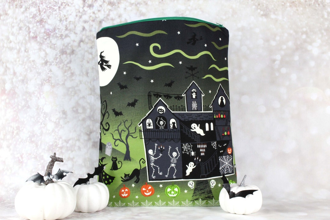 Glow in the Dark Haunted Halloween Witches Zip/pouch Bag - Etsy