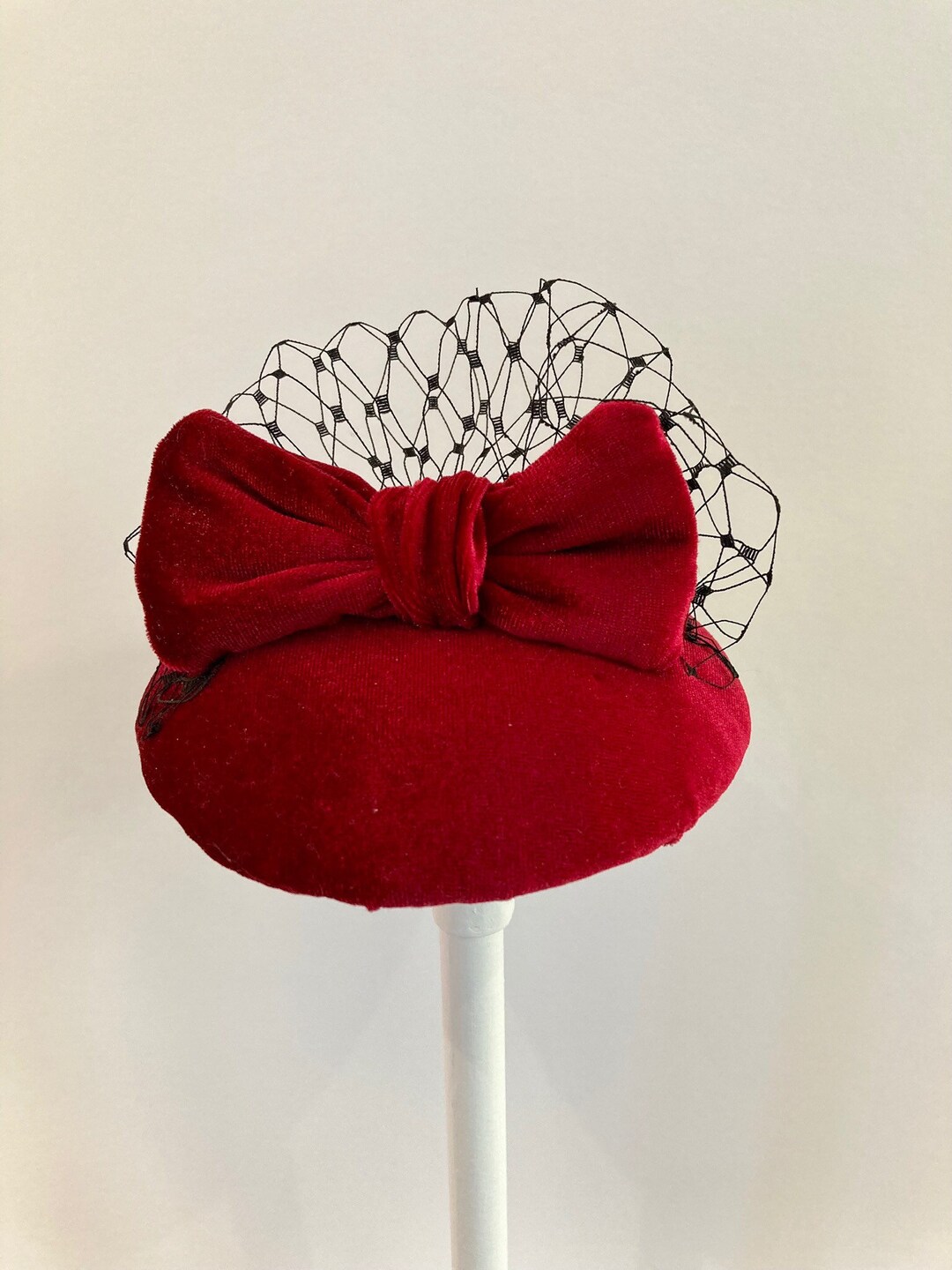 Wine Coloured Fascinator Mini Hat Cocktail Hat - Etsy