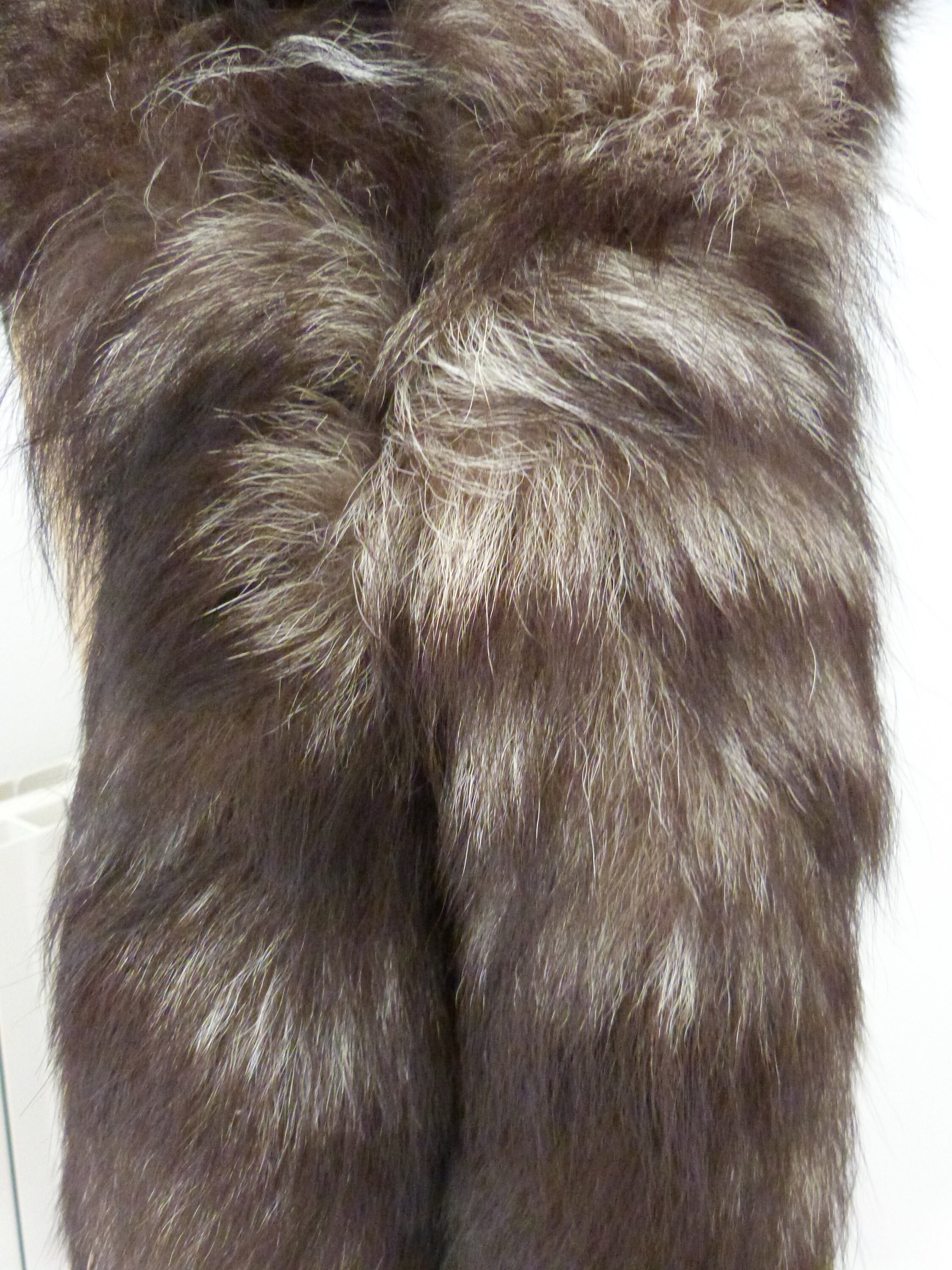 Antique Silver Fox Fur Pelt Scarf Wrap Stole Shrug French Antique Real ...