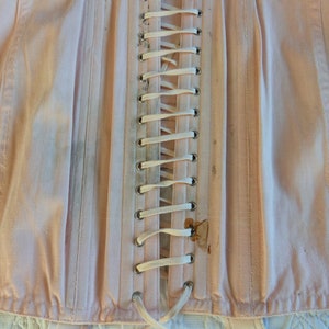 Antique French Stays Corset Garter W Bones Peach 1920s Lingerie, Boned ...
