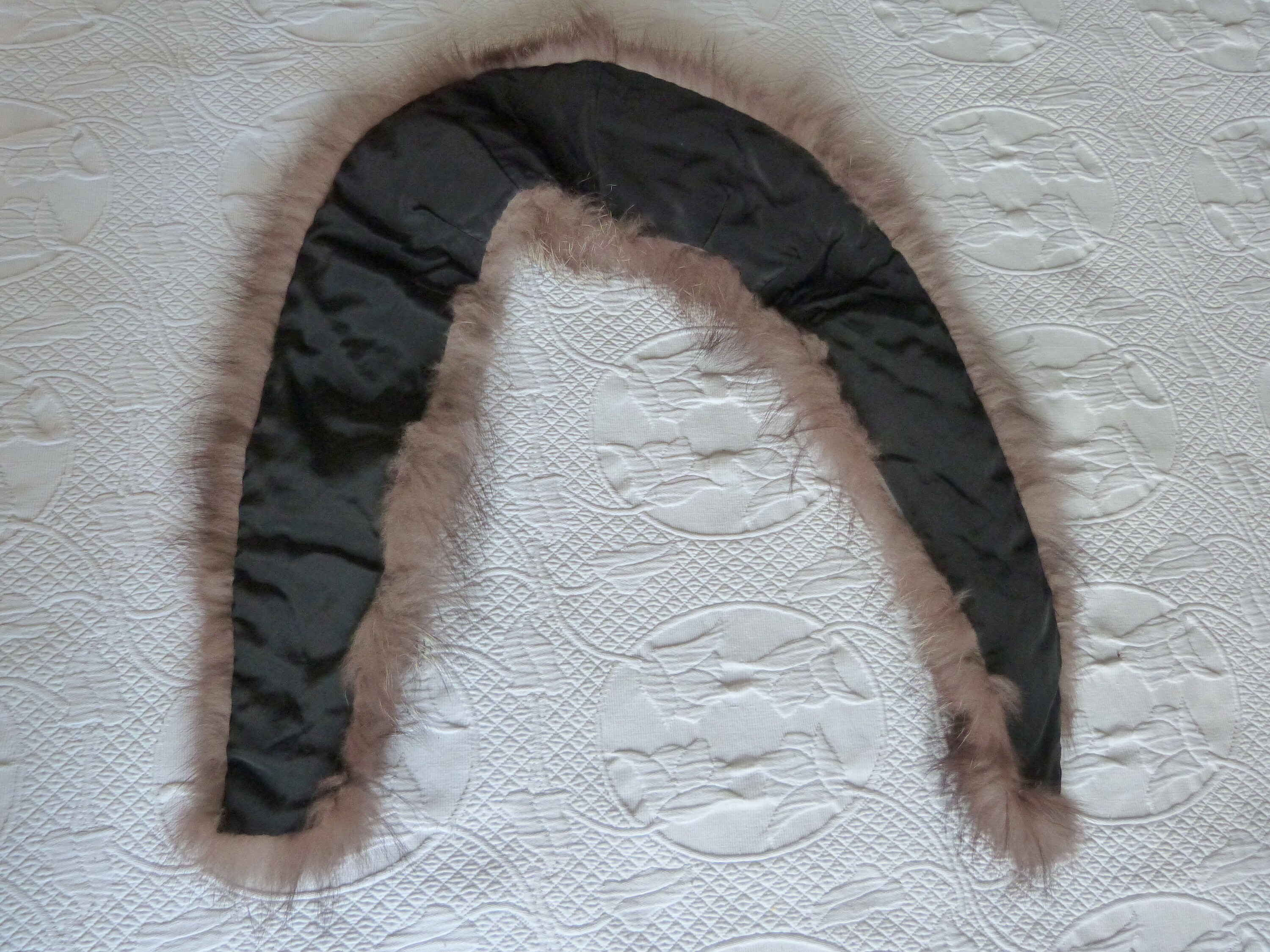 Antique Silver Fox Fur Pelt Scarf Wrap Stole Shrug French Antique Real ...