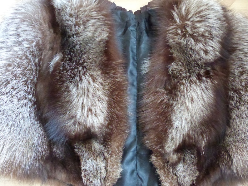 Antique Silver Fox Fur Pelt Cape Cope Wrap Stole Wrap Shrug - Etsy