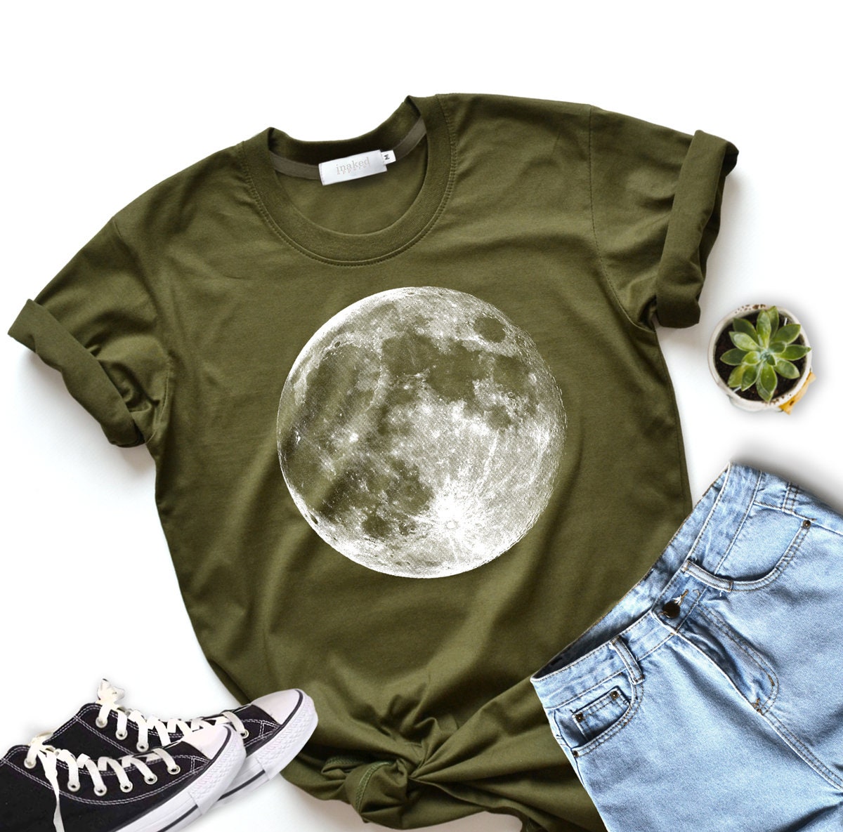 Full moon Shirt Moon night Shirt Super moon T-Shirt high | Etsy