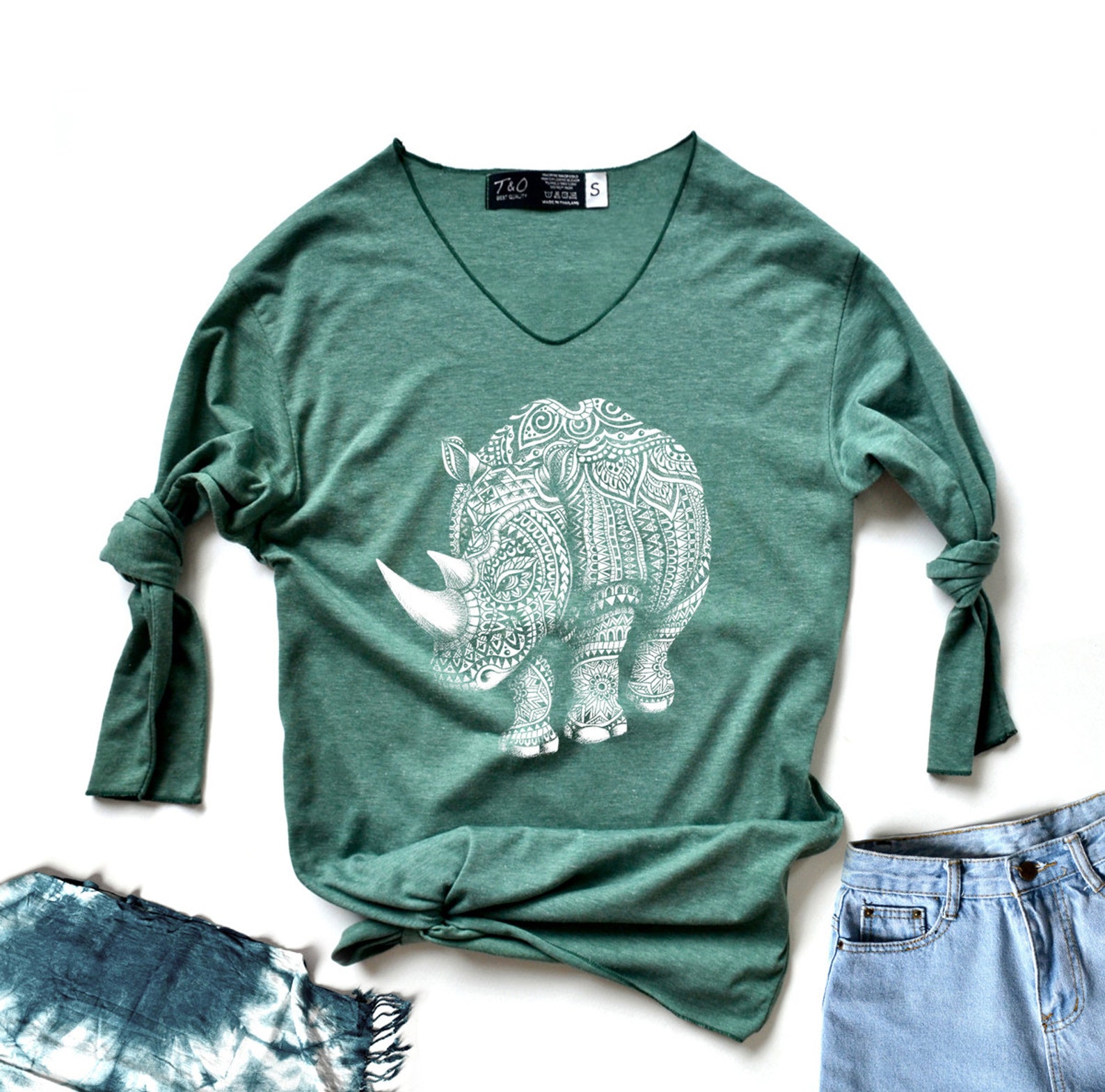 Rhino Shirt Rhinoceros Shirt Rhino Zentangle Graphic Shirt | Etsy