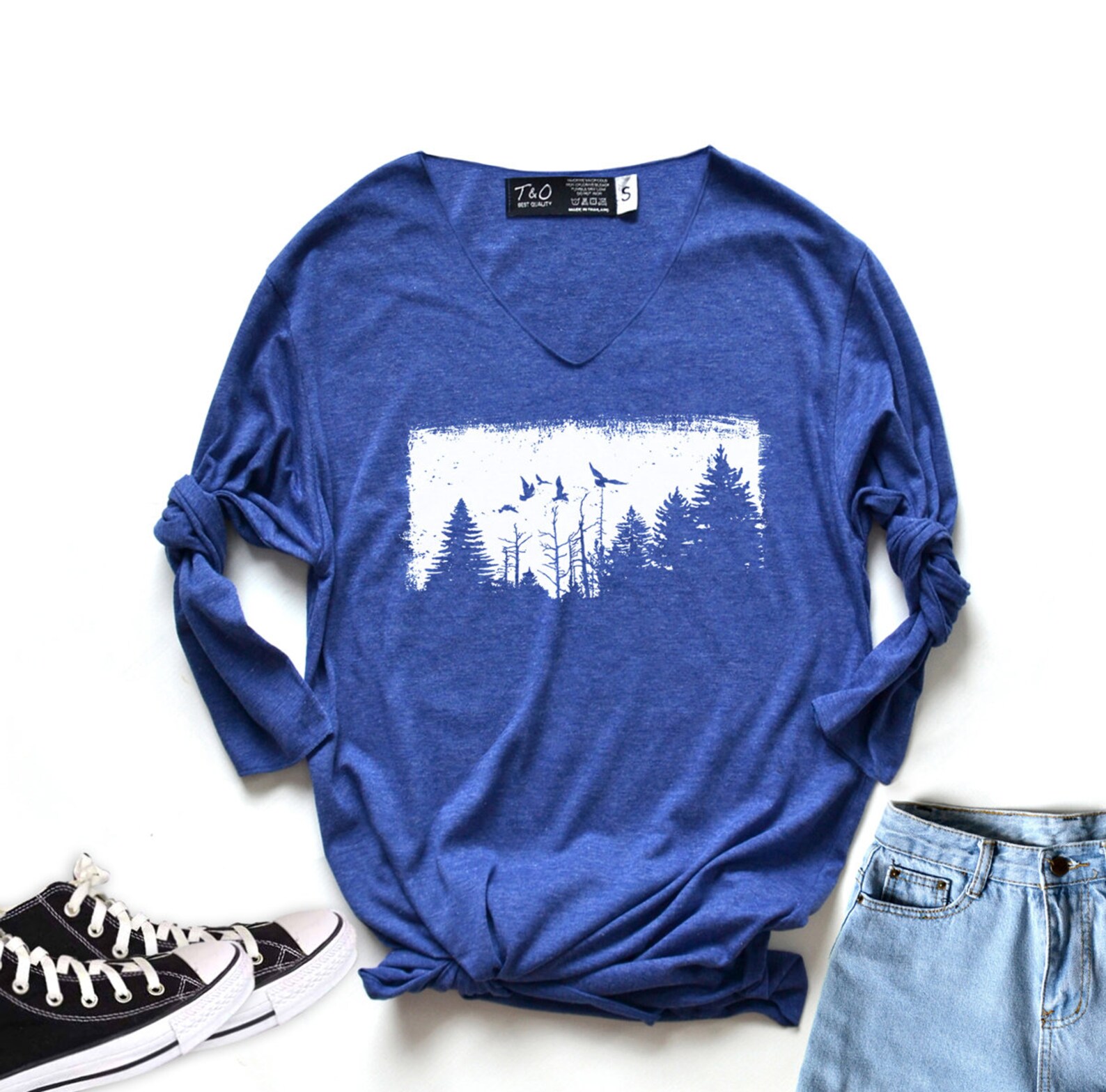 Forest Shirt Camping Shirt Adventure T-shirt Long Sleeve High | Etsy