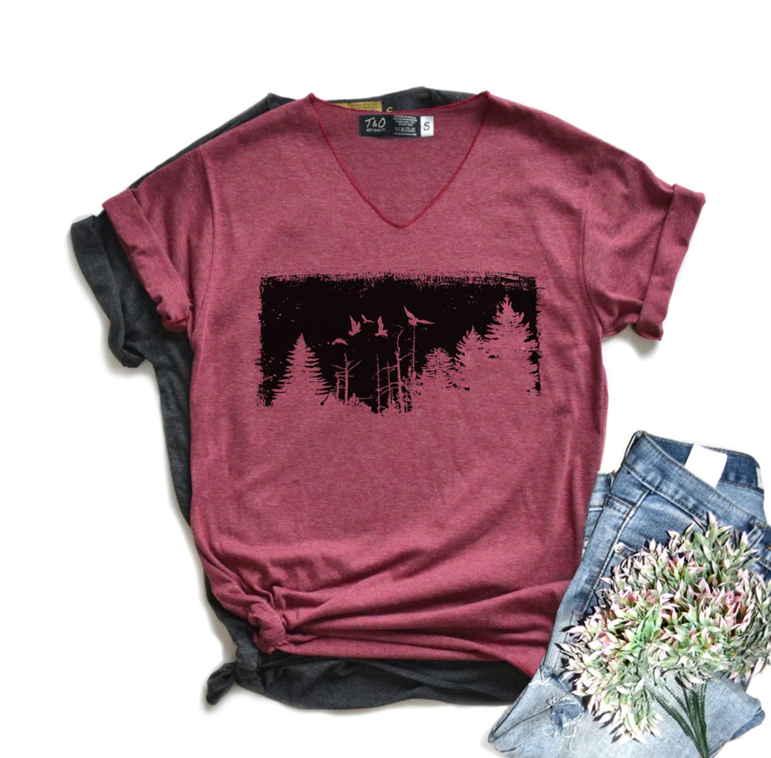 Forest Shirt Hiking Shirt Adventure Shirt Pine Tree Shirt - Etsy