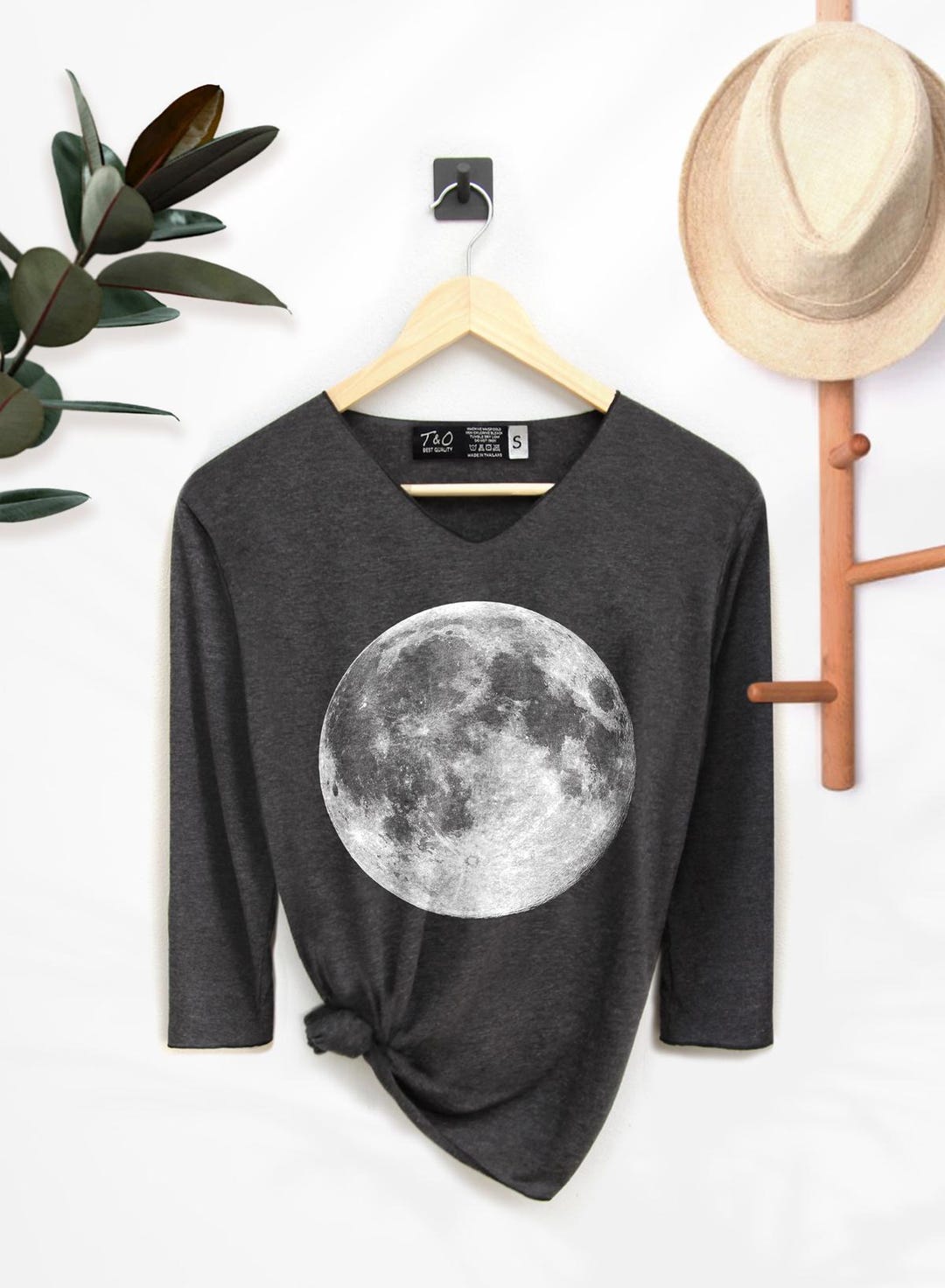 Full Moon Shirt the Moon Shirt Moon Night Shirt Adventure T-shirt Long ...