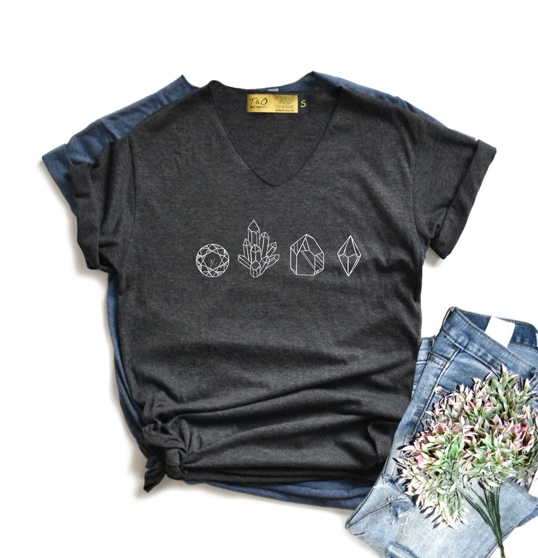 Gemstones Shirt Crystal Shirt Mineral T-shirt High Quality - Etsy