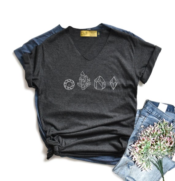 Gemstones Shirt Crystal Shirt Mineral T-shirt High Quality | Etsy