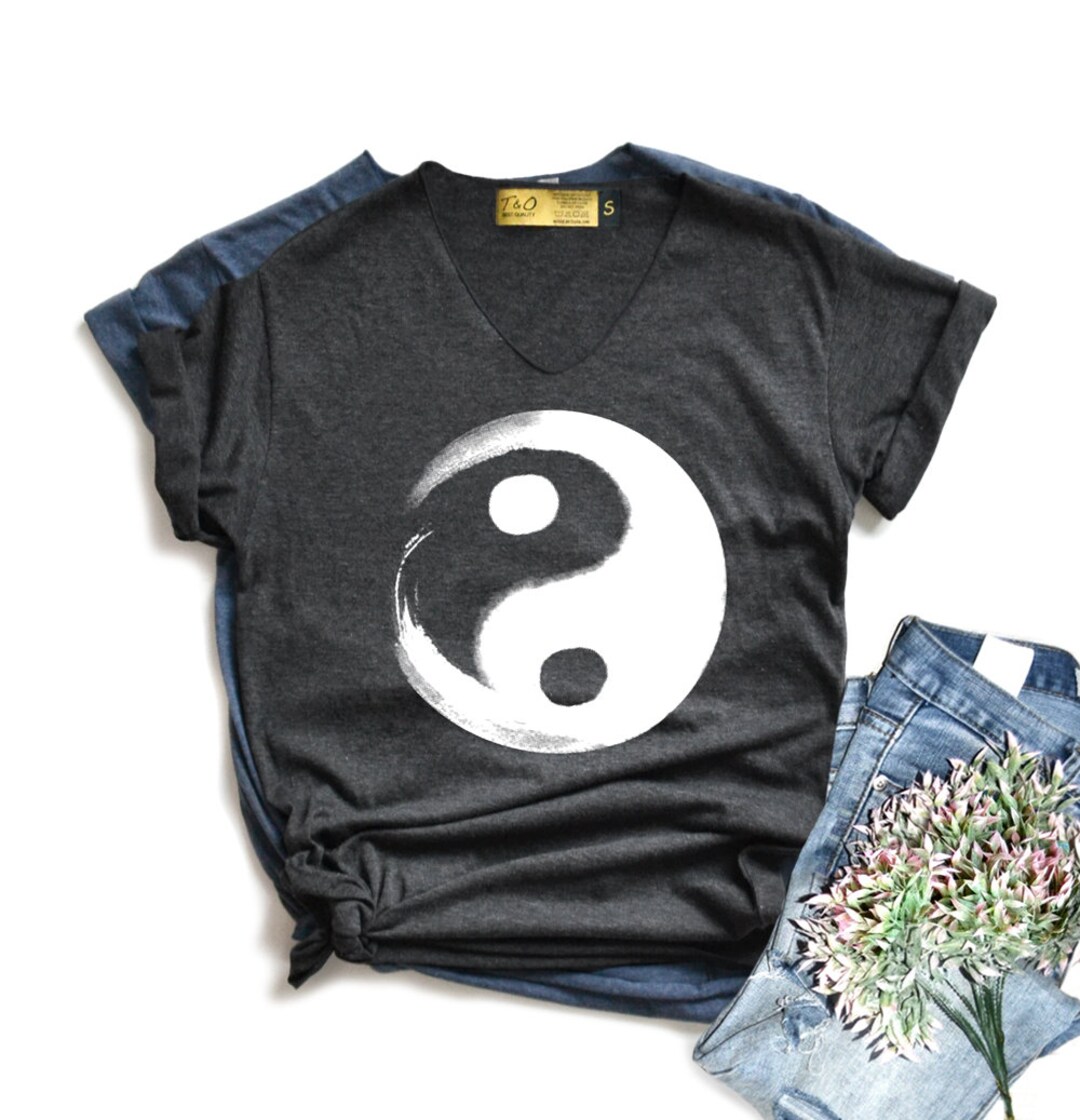 Yin Yang Shirt Yin Yang Drawing T-shirt High Quality Graphic - Etsy