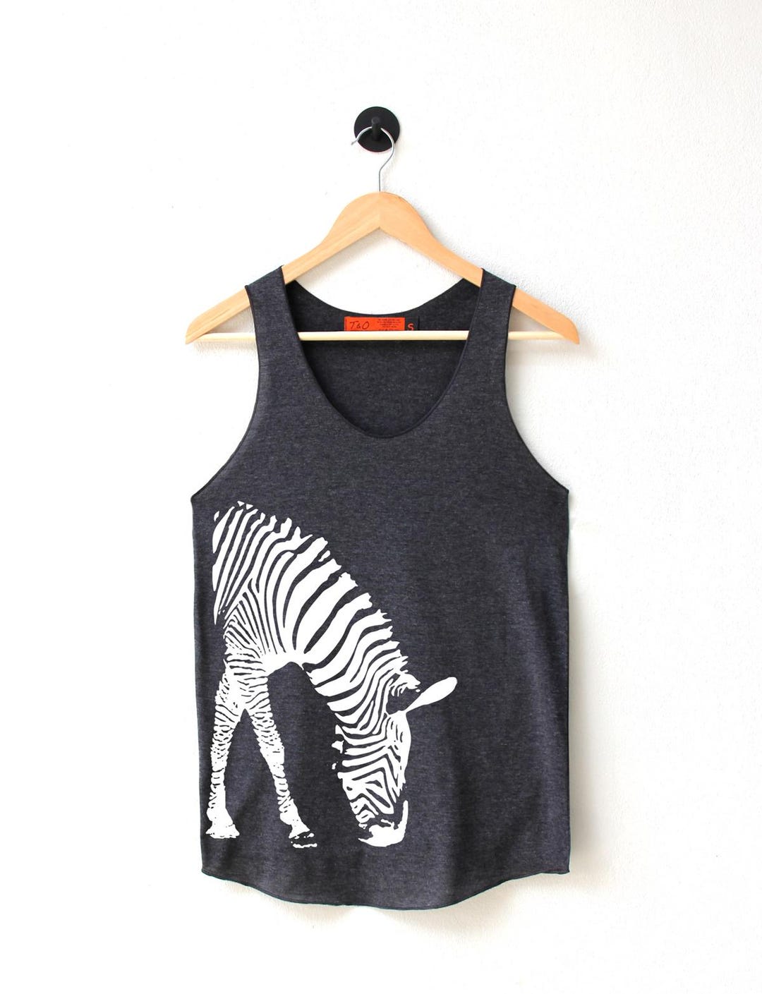 Zebra Side View Graphic Tank Top Zebra Animals Shirt Gift Tanks Tops ...