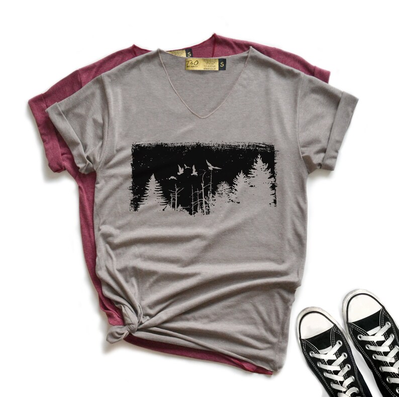 Forest Shirt Hiking Shirt Adventure shirt pine tree shirt | Etsy