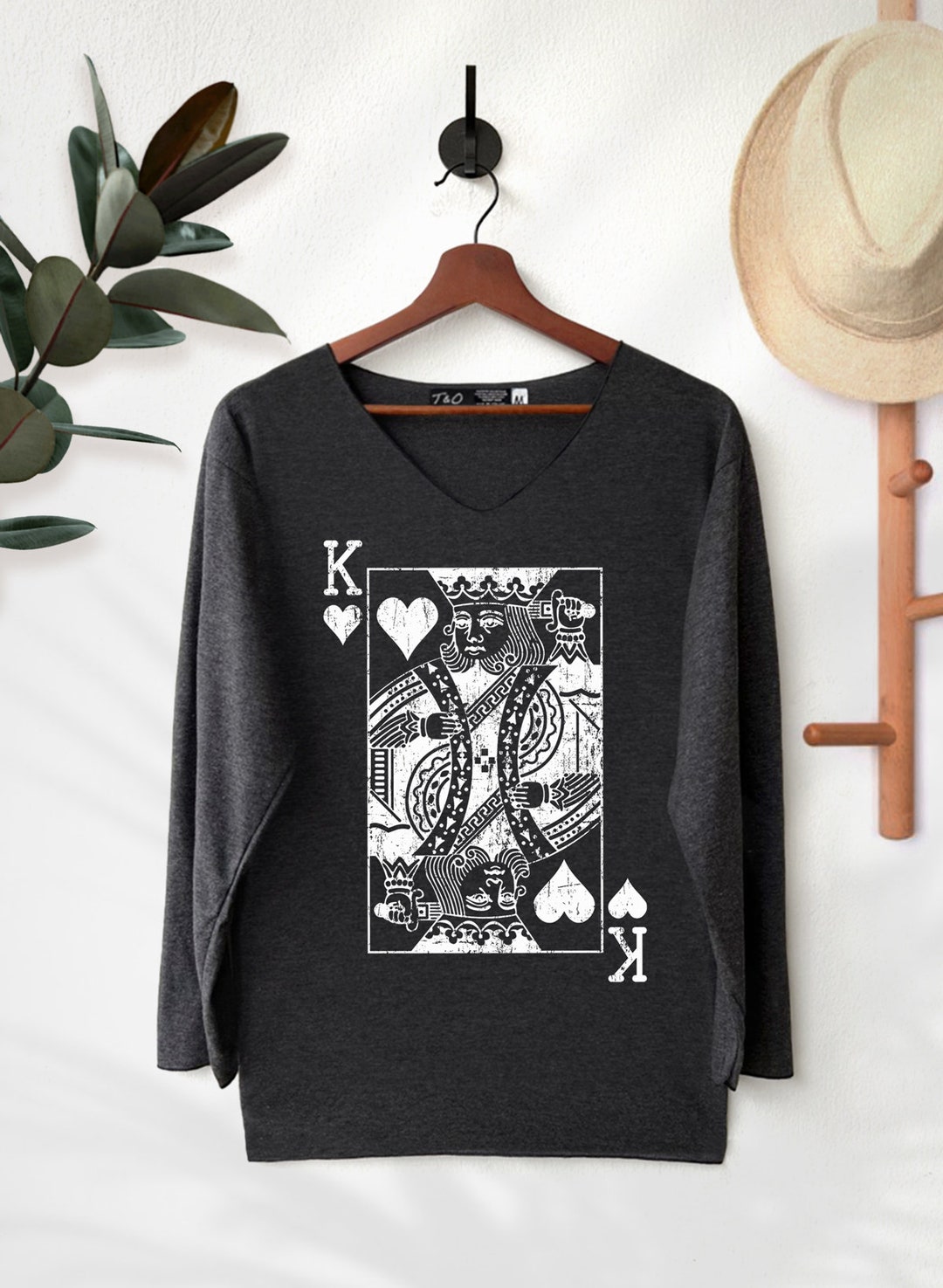 Poker Cards Shirt Playing Cards Shirt King Card T-shirt Long Sleeve ...