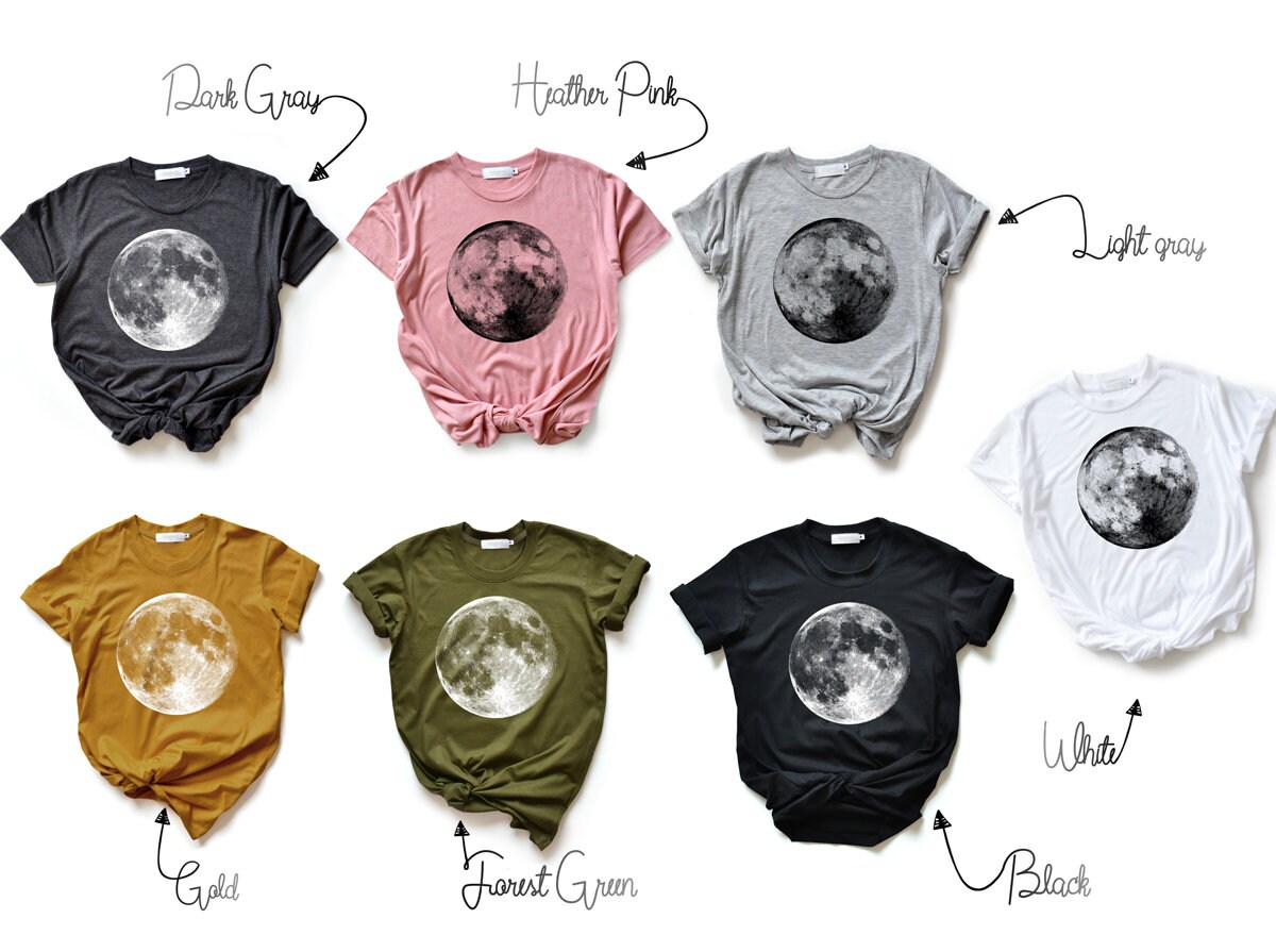 Full moon Shirt Moon night Shirt Super moon T-Shirt high | Etsy