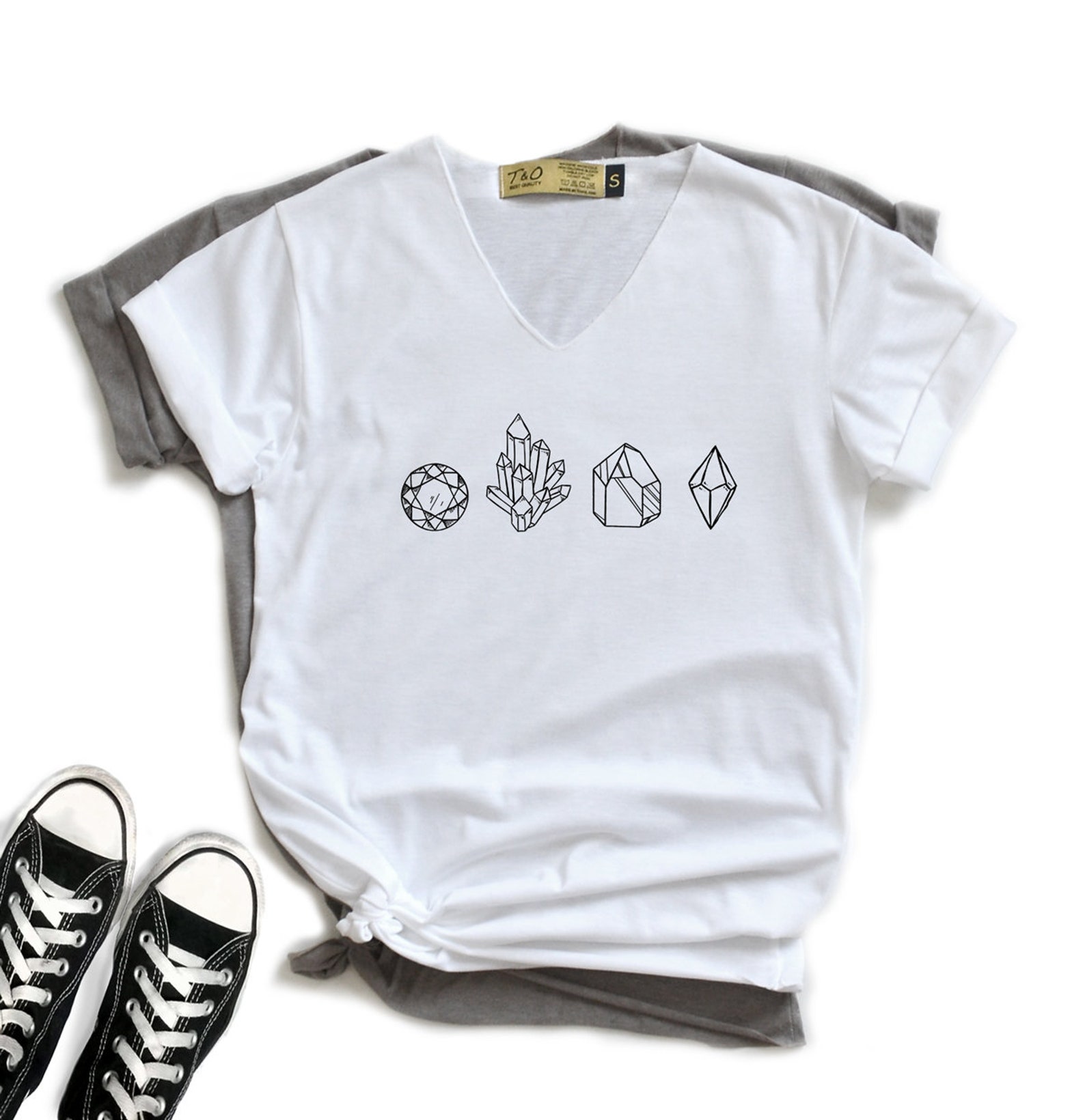 Gemstones Shirt Crystal Shirt Mineral T-shirt High Quality - Etsy