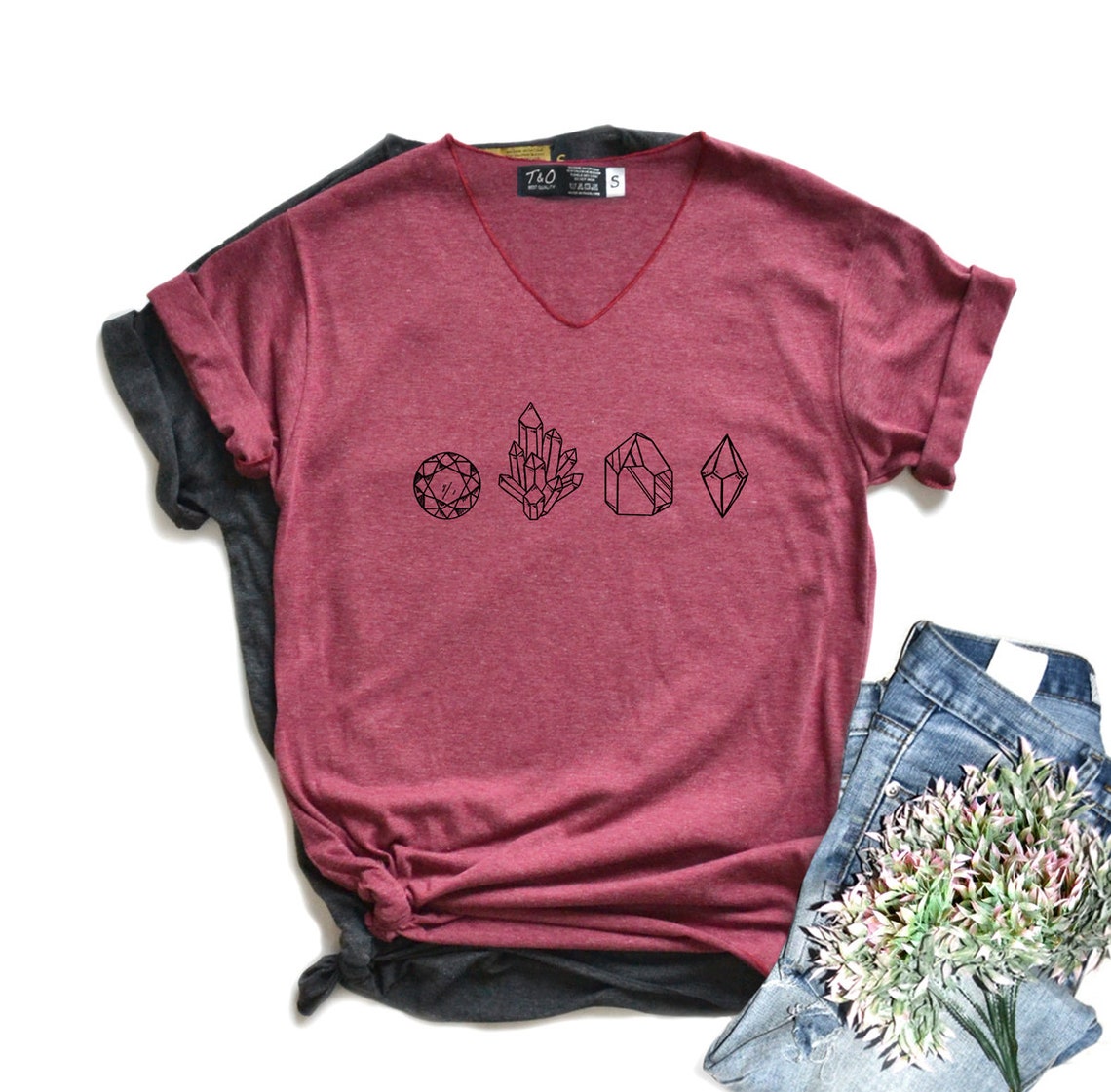 Gemstones Shirt Crystal Shirt mineral T-Shirt High Quality | Etsy