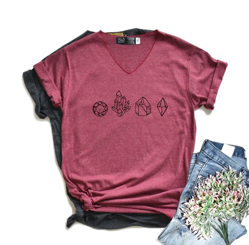 Gemstones Shirt Crystal Shirt Mineral T-shirt High Quality - Etsy