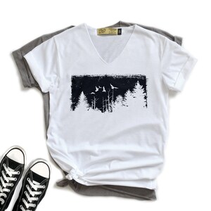 Forest Shirt Hiking Shirt Adventure Shirt Pine Tree Shirt - Etsy