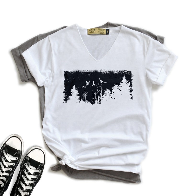 Forest Shirt Hiking Shirt Adventure Shirt Pine Tree Shirt - Etsy