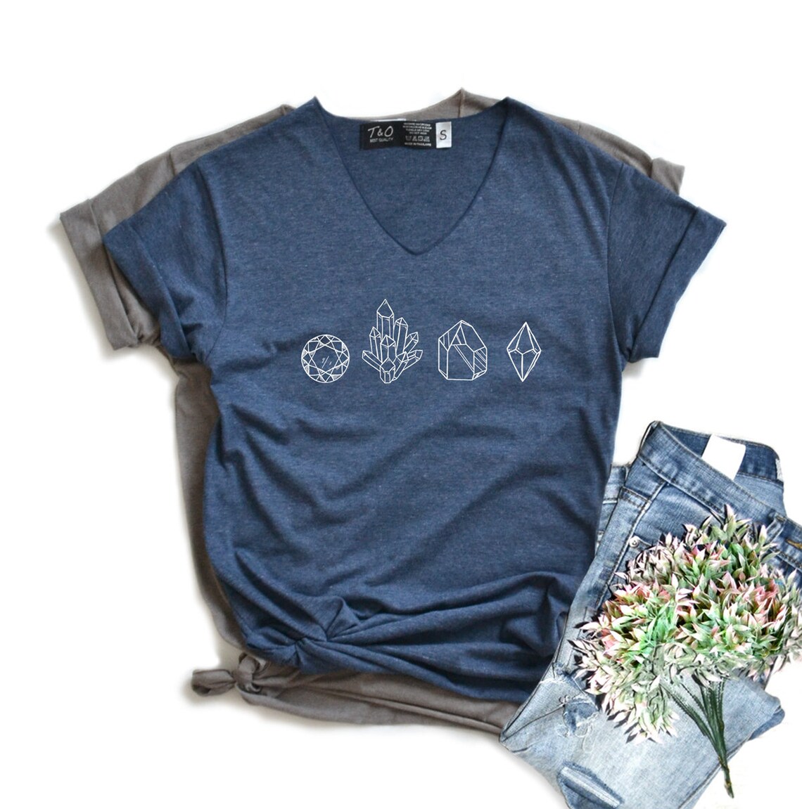 Gemstones Shirt Crystal Shirt Mineral T-shirt High Quality - Etsy