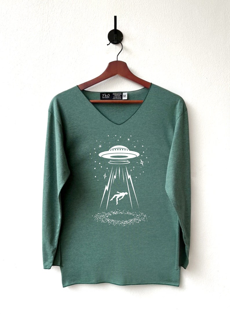 UFO Abduction Shirt Alien Shirt Alien Abduction T-shirt Long - Etsy