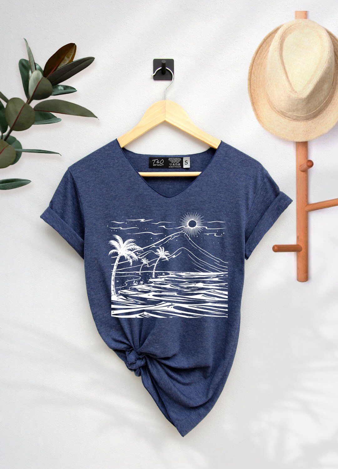 Sea Beach Shirt Beach Print T-shirt High Quality Graphic T-shirts ...
