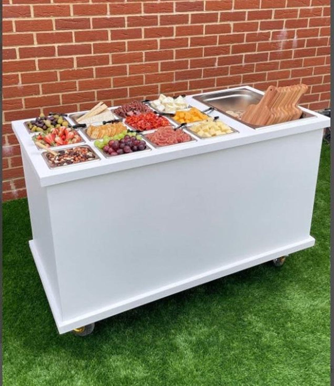 Collapsible Charcuterie Cart, Folding Serving Station, Portable Event ...