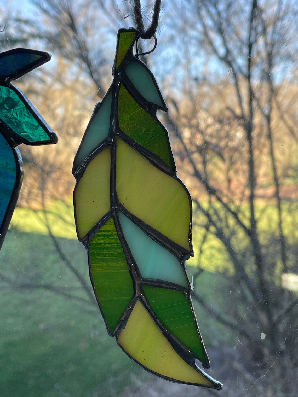 Stained Glass Feather Sun Catchers - Etsy