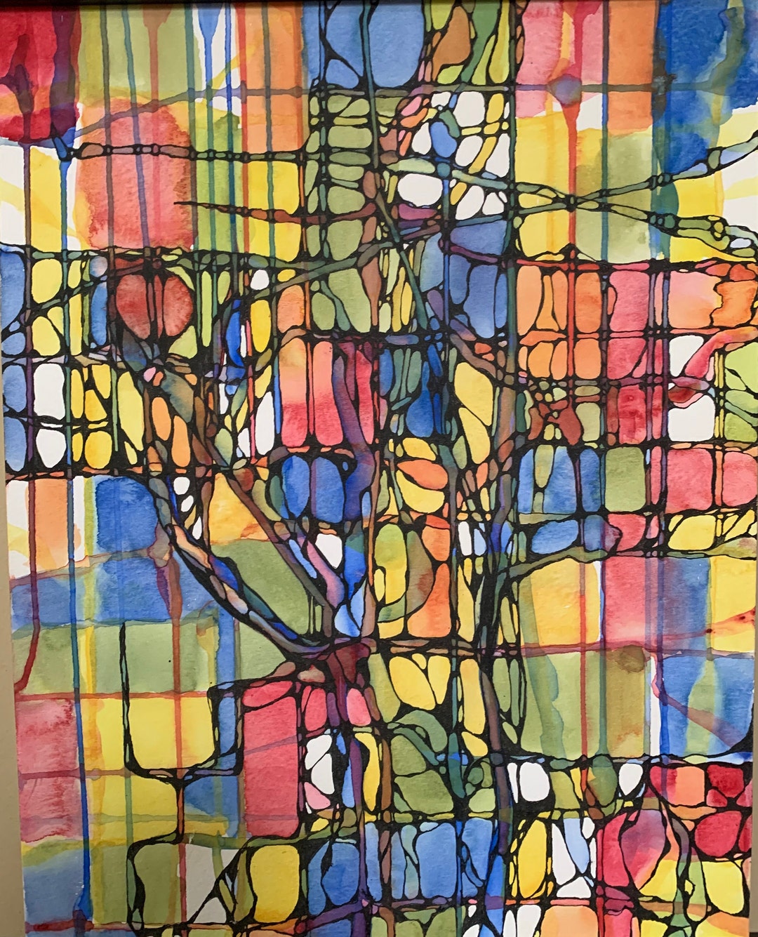 Hidden Cross Made With Watercolor and Ink on 12x 16 Inch Watercolor ...