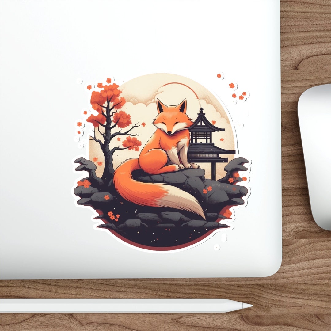 Shrine Kitsune - Sticker - Etsy