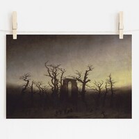 Caspar David Friedrich,early Snow,art Prints,vintage Art,canvas Wall ...