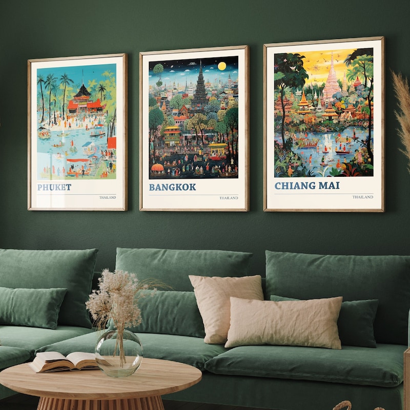 Wall Thailand Map Picture - Etsy