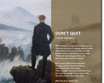 Dont quit poem | Etsy