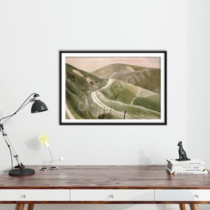 Eric Ravilious - Chalk Paths (1935) - Classic Painting Photo Poster ...