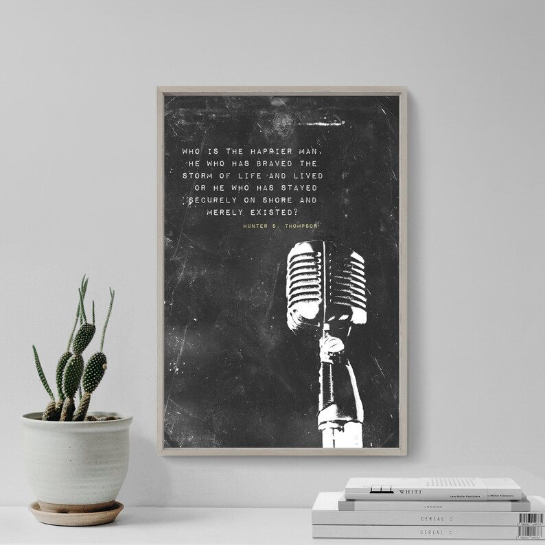 Singing Motivational Quote Poster Who is the Happier Man - Etsy