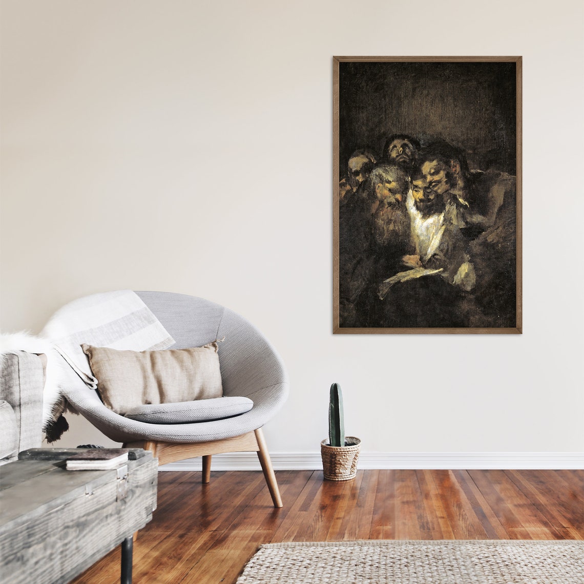 Francisco Goya - Men Reading (1823) - Classic Painting Photo Poster ...